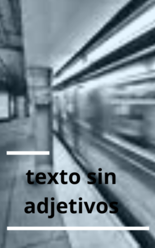 TEXTO SIN ADJETIVOS | quaderno