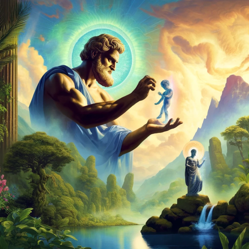 La creación del hombre por Prometeo | quaderno